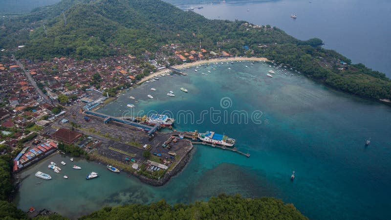 Aerial view on harbour editorial stock image. Image of shore - 85154369