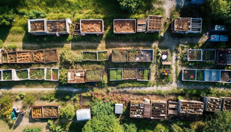 Aerial View of Healthy Bees Harvesting Honey Generated by AI Stock ...