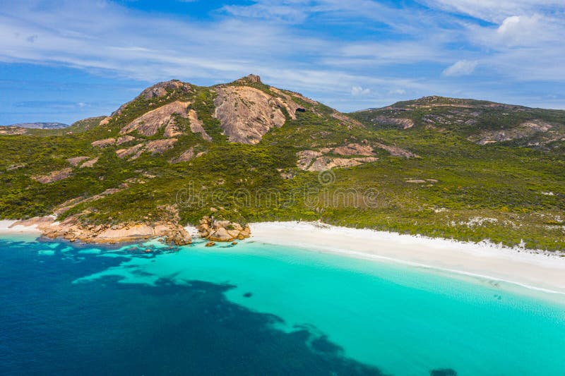 Aerial View of Hellfire Bay Near Esperance Viewed during a Cloudy Day ...