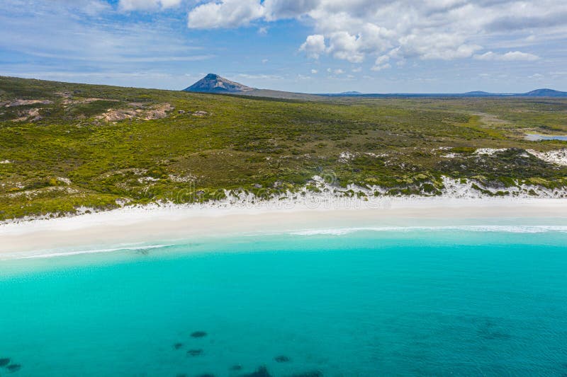 Aerial View of Hellfire Bay Near Esperance Viewed during a Cloudy Day ...