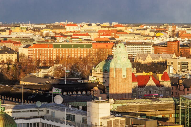Aerial view of Helsinki stock photo. Image of cities - 64686142