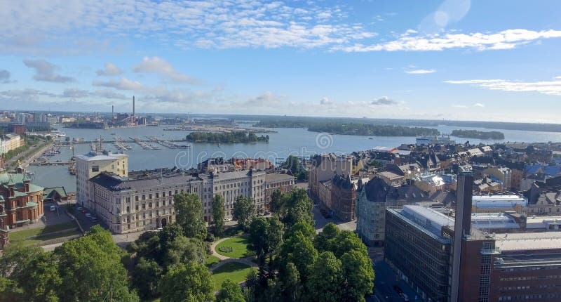Aerial View of Helsinki Skyline Stock Image - Image of scandinavia ...