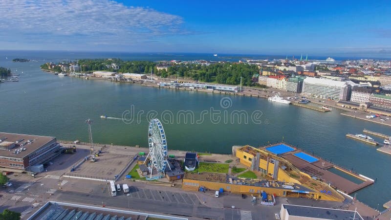 Aerial View of Helsinki Skyline from Uspenski Cathedral Stock Photo ...