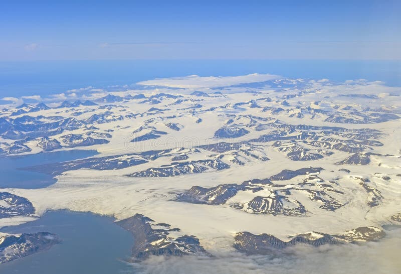 Aerial View of the High Arctic Stock Photo - Image of islands, natural ...