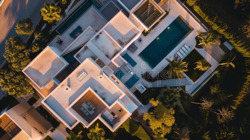 Aerial View Highlighting the Functionality and Aesthetics of Interior ...