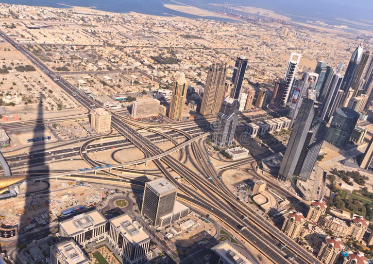 Aerial View of a Highway Junction Editorial Stock Image - Image of ...