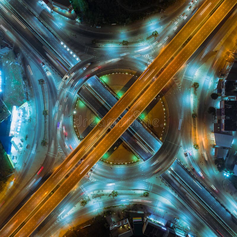 Aerial View Highway Road Intersection for Transportation or Traffic ... Aerial View Highway Road Intersection for Transportation or Traffic ...