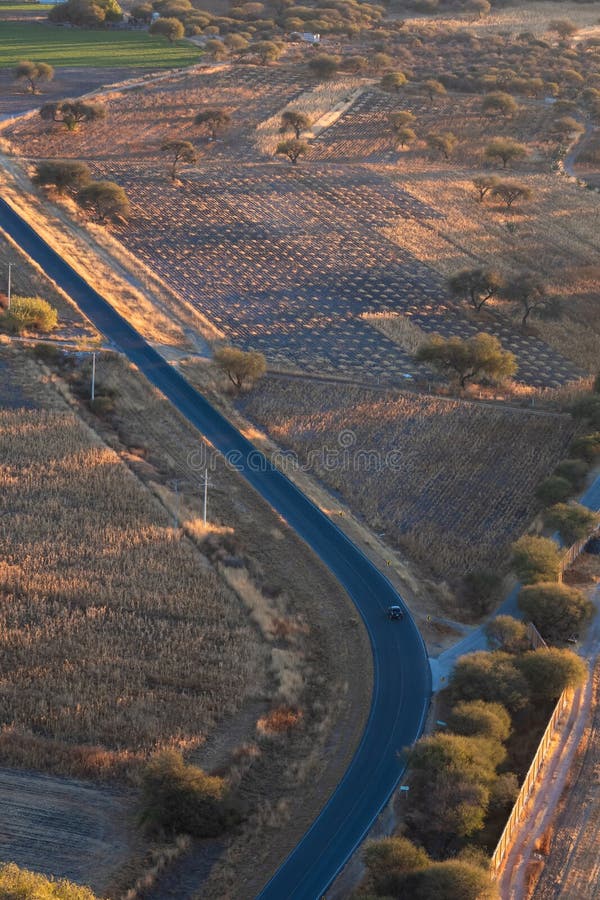 Aerial View of Highway in Rural Landscape, Road Concept Stock Image ...