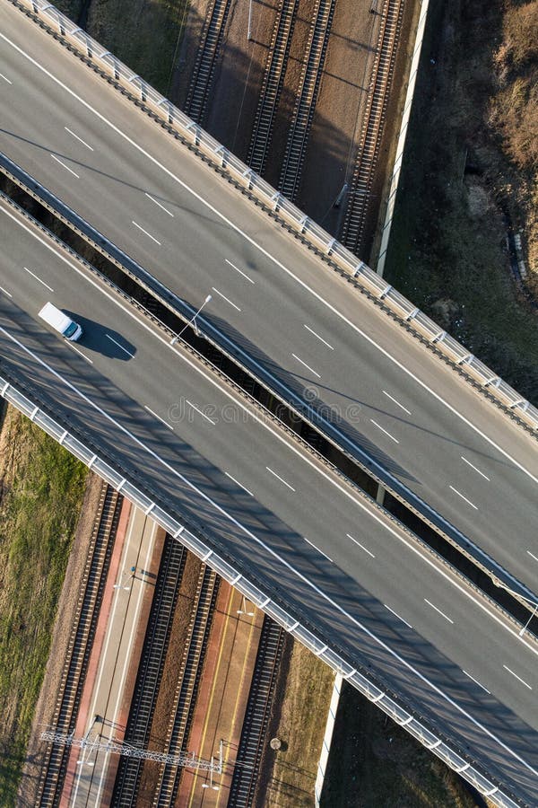 Aerial view of the higway stock image. Image of aerial - 274812893