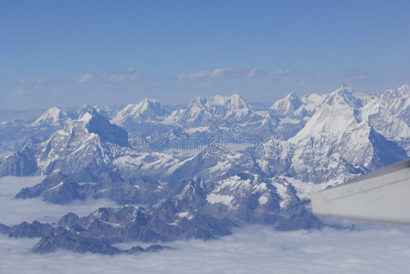 Aerial view of Himalaya stock image. Image of majestic - 13723169