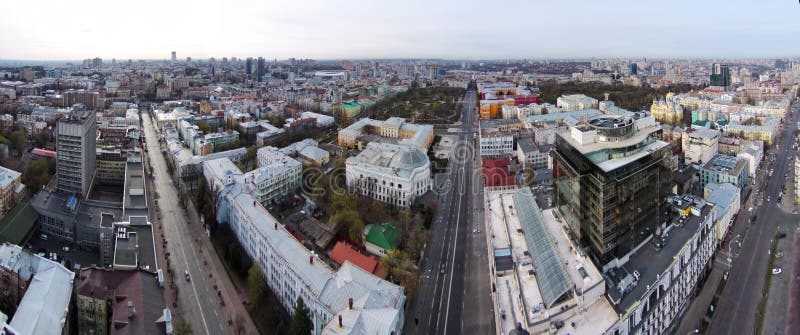 Aerial View of the Historic Center of Kiev Stock Image - Image of ...