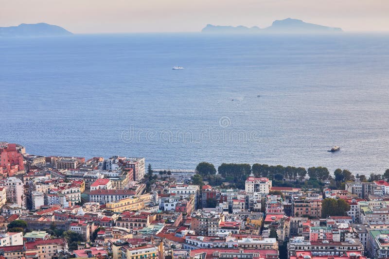Aerial View of the Historic Center of Naples Stock Image - Image of ...