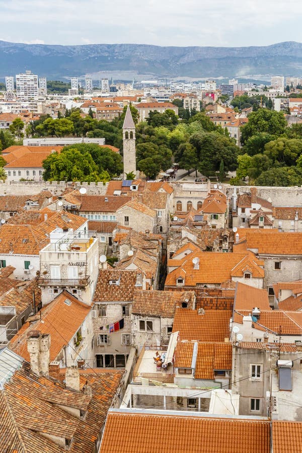 Aerial View of the City Center of Split, Croatia Stock Photo - Image of ...