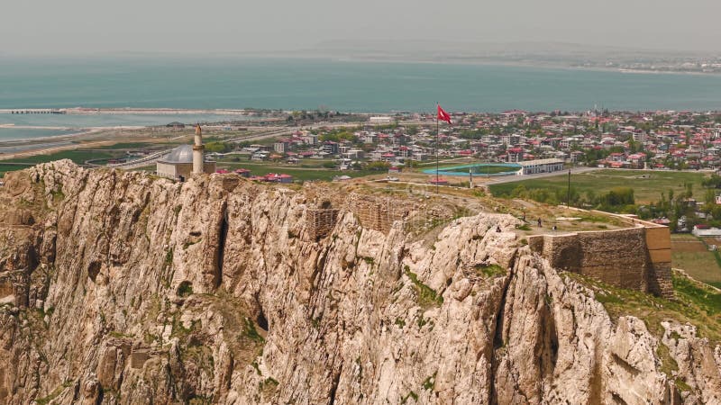 Aerial View of the Historic Van Castle Stock Video - Video of ...