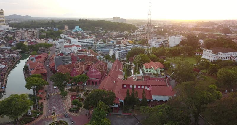 Aerial View of Historical Museum, Malacca Town Stock Video - Video of ...