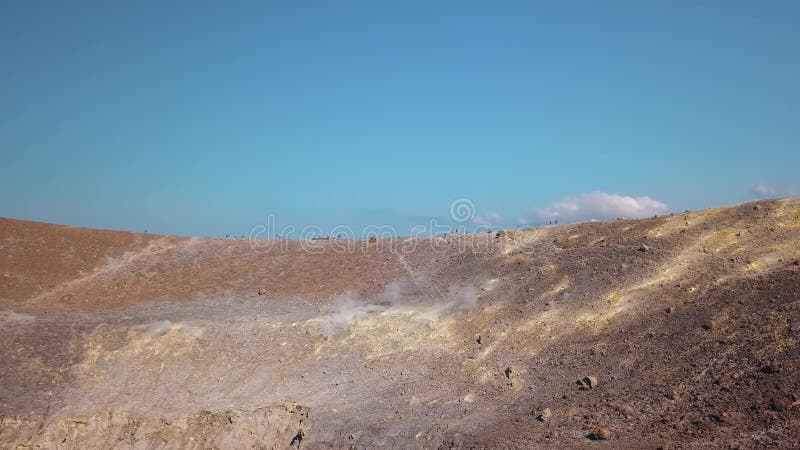 Aerial View on Hot Volcanic Gas Exiting through Fumaroles on Grand or ... Aerial View on Hot Volcanic Gas Exiting through Fumaroles on Grand or ...