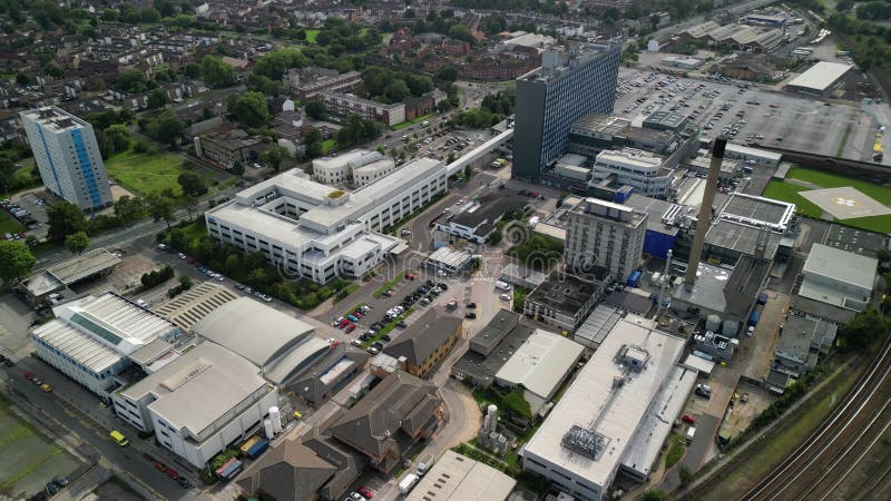 Aerial View of Hull Royal Infirmary. Stock Footage - Video of hospital ...