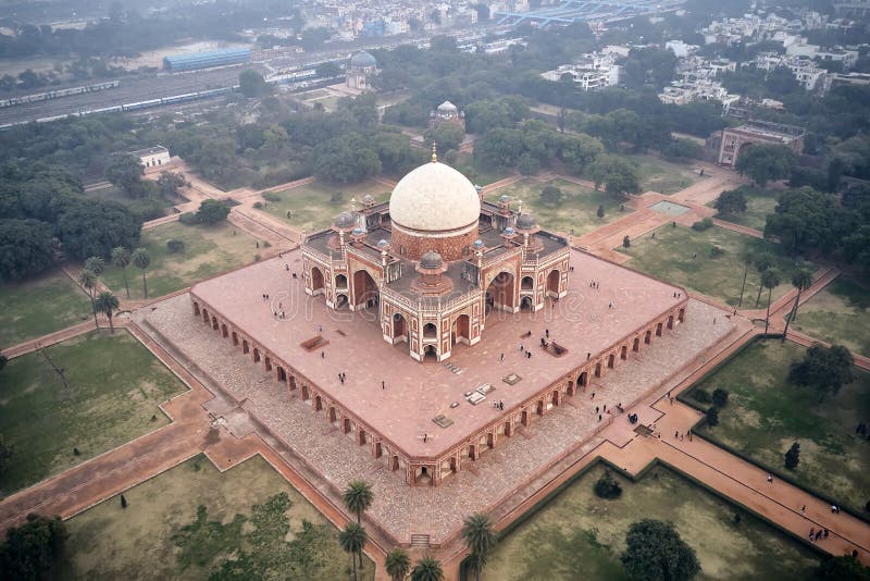 Aerial View of the Humayun`s Tomb in Delhi, India. Stock Photo - Image ... Aerial View of the Humayun`s Tomb in Delhi, India. Stock Photo - Image ...