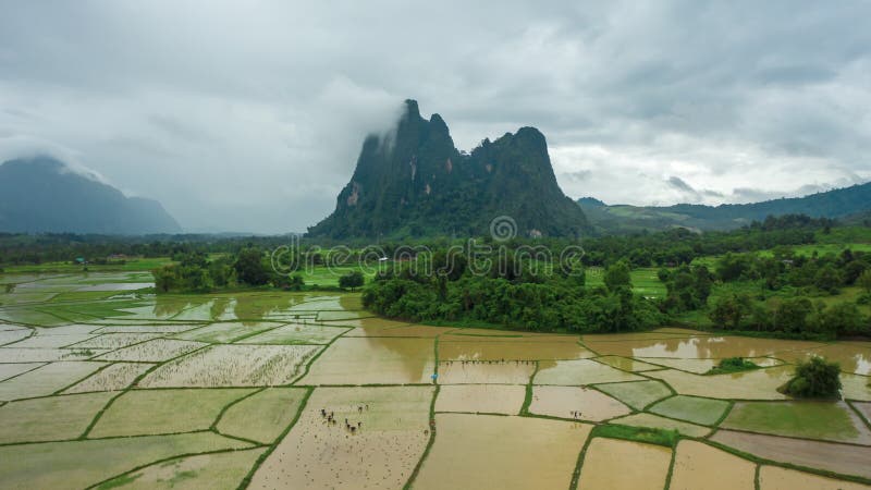 Aerial View 4k Video by Drone at Tam Coc, Ninh Binh, Vietnam Stock ...