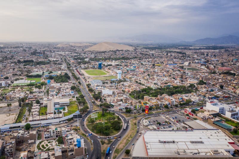 Aerial View Of Ica City In Peru Stock Image - Image of cement ...