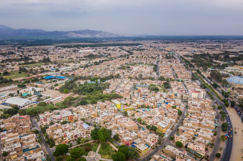 Aerial View of Ica City in Peru Stock Photo - Image of nazca, cement ...