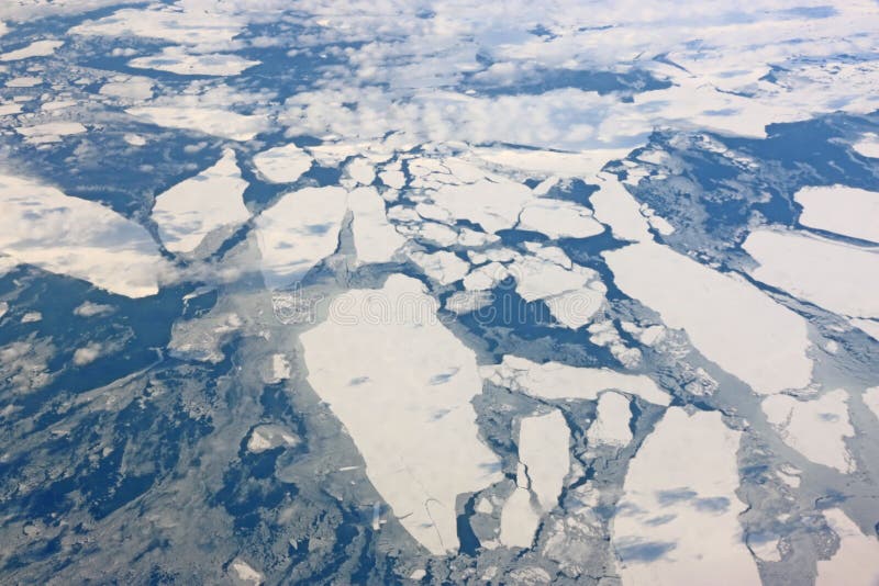 Aerial view of ice floes stock photo. Image of white - 223371950