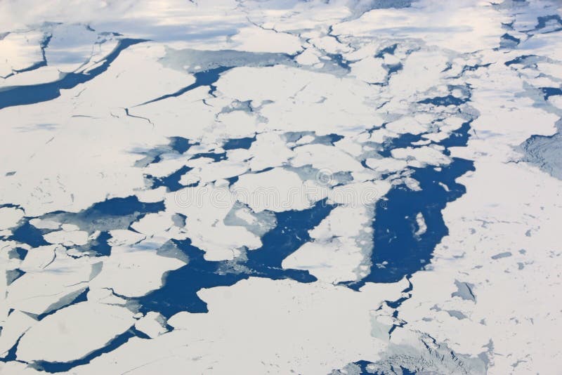Aerial view of ice floes stock image. Image of cold - 211962431