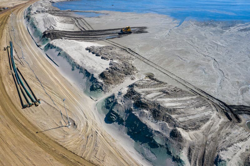 Aerial View of Industrial Mineral Open Pit Mine. Opencast Mining Stock ...