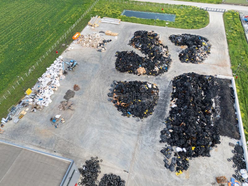 Industrial Waste Container Filled with Wooden Pallets Ready for ...