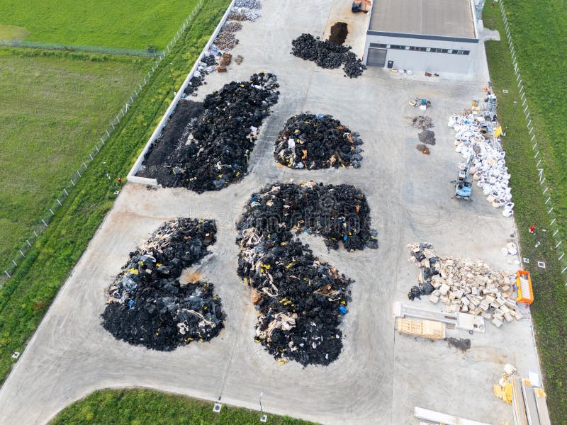 Industrial Waste Container Filled with Wooden Pallets Ready for ...