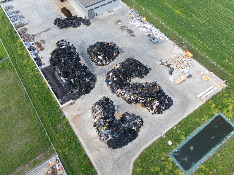 Industrial Waste Container Filled with Wooden Pallets Ready for ...