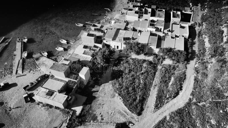 Aerial View of Inland Sea in Gozo at Sunset Stock Image - Image of ...