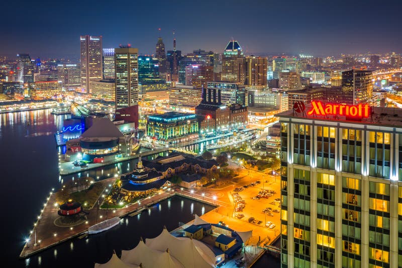 OCTOBER 28, 2016 - Baltimore Inner Harbor Late Afternoon Lighting of ...