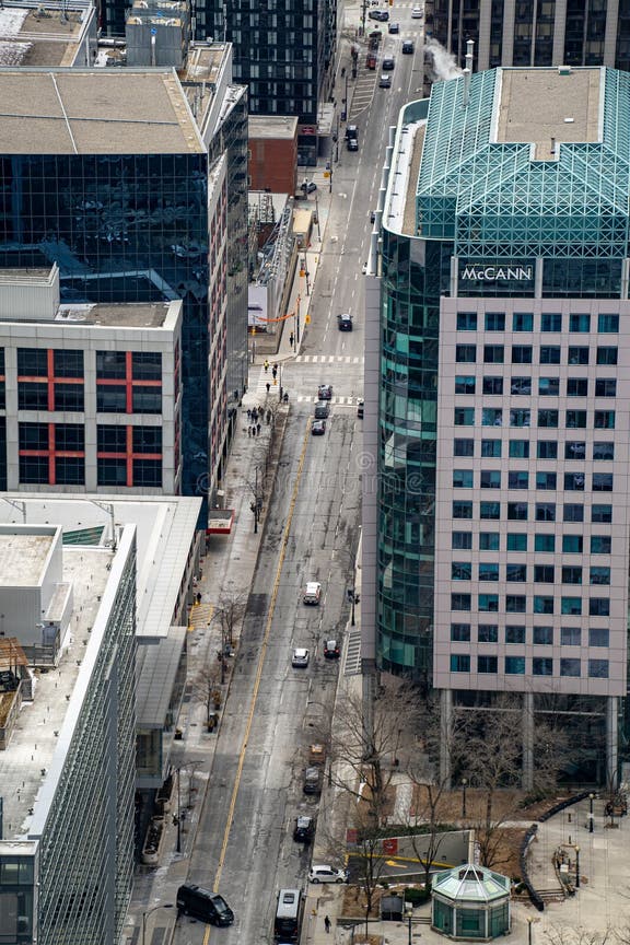 Aerial View of an Intersection in Downtown Toronto. Editorial Image ...