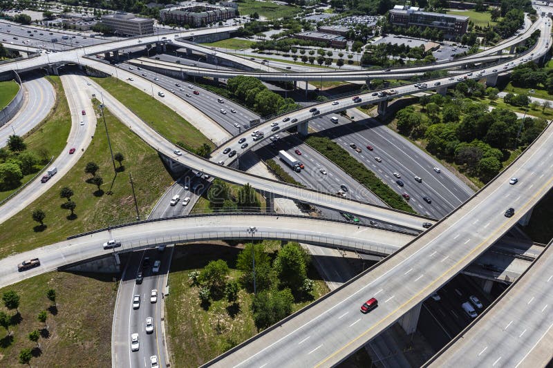 Interstate 85 and Interstate 20 Interchange Atlanta Georgia Stock Photo ...