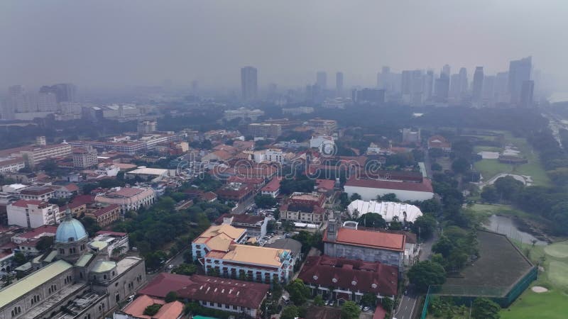 Aerial View of the Intramuros Area in Manila Stock Footage - Video of ...