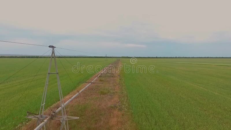 Aerial View of Irrigation System of Fields Stock Footage - Video of ...