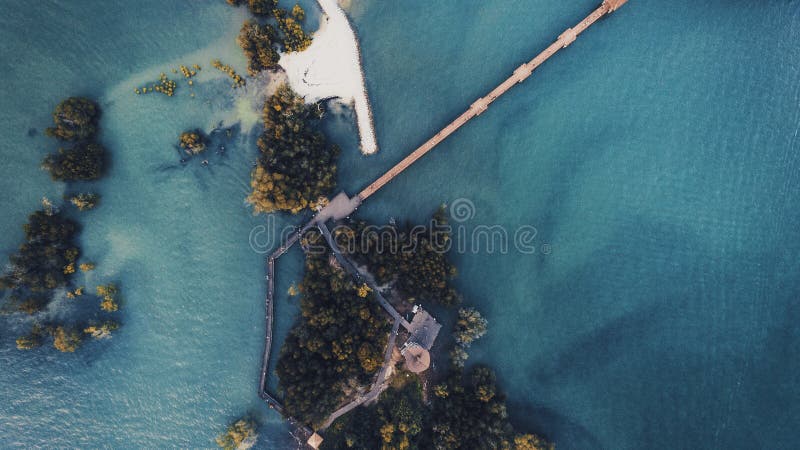 Aerial View of Island stock photo. Image of aerial, shot - 115773650