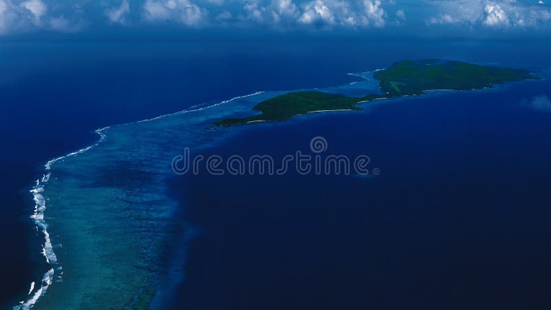 Aerial View of Island Chain in the Ocean Stock Illustration ...
