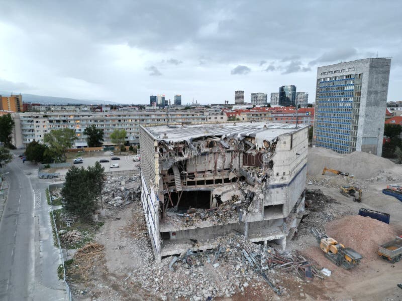 Aerial View of Istropolis Ruins in Bratislava, Slovakia Stock Image ...