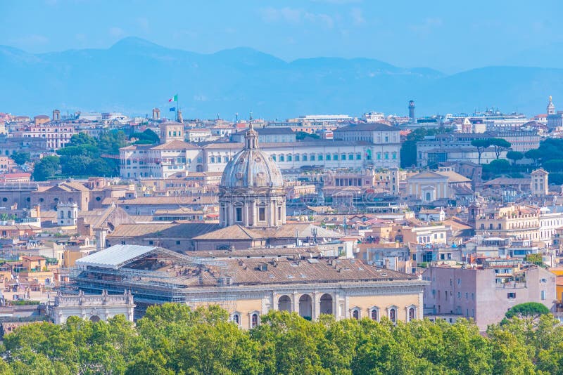 Aerial View of Italian Capital Rome Stock Image - Image of landmark ...