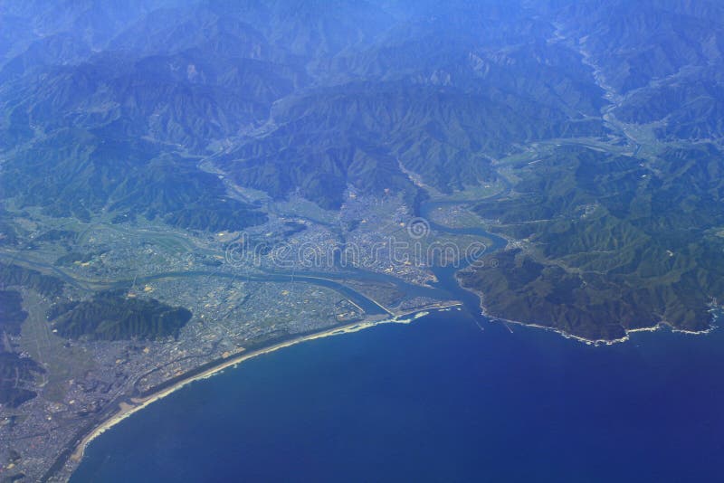Aerial View of Japan stock photo. Image of looking, color - 96175576
