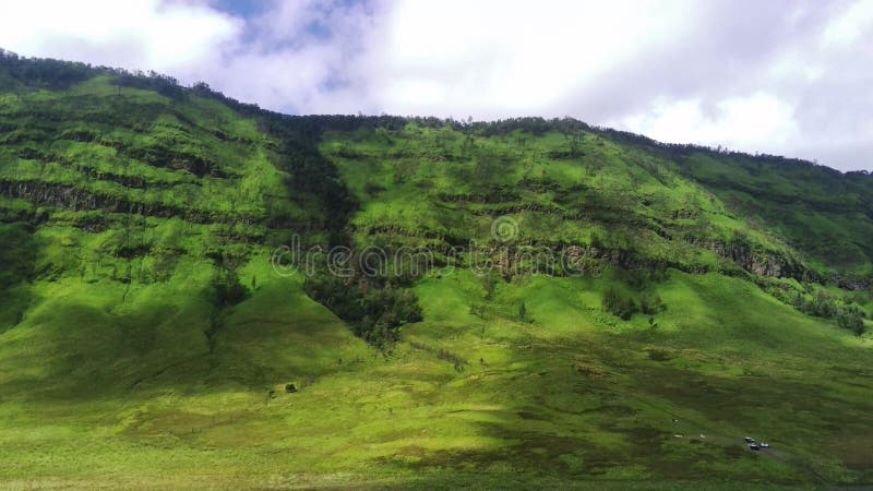 Aerial View of Jeeps in Bromo, East Java Stock Footage - Video of ...