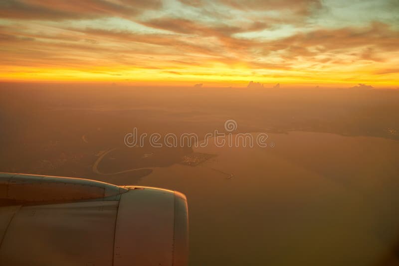 Aerial View from a Jet Aircraft Stock Image - Image of flight, rise ...