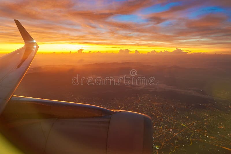 Aerial View from a Jet Aircraft Stock Photo - Image of journey ...