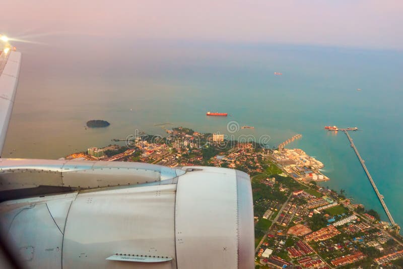 Aerial View from a Jet Aircraft Stock Image - Image of horizon ...