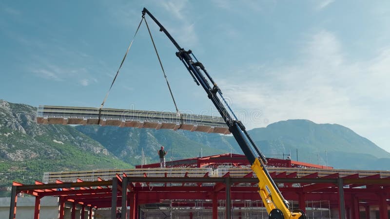 Aerial View 4K: Precision High-Rise Work - Steel Structure Erection for ...