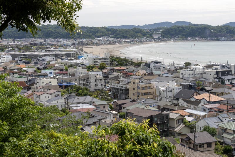 Aerial View of Kamakura City, Japan Editorial Image - Image of ocean ...