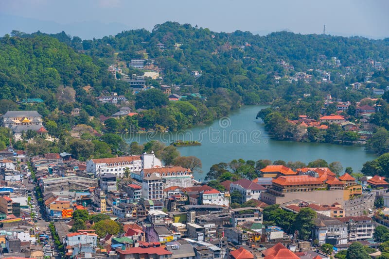 Aerial View of Kandy, Sri Lanka Stock Image - Image of kandy, rooftop ...