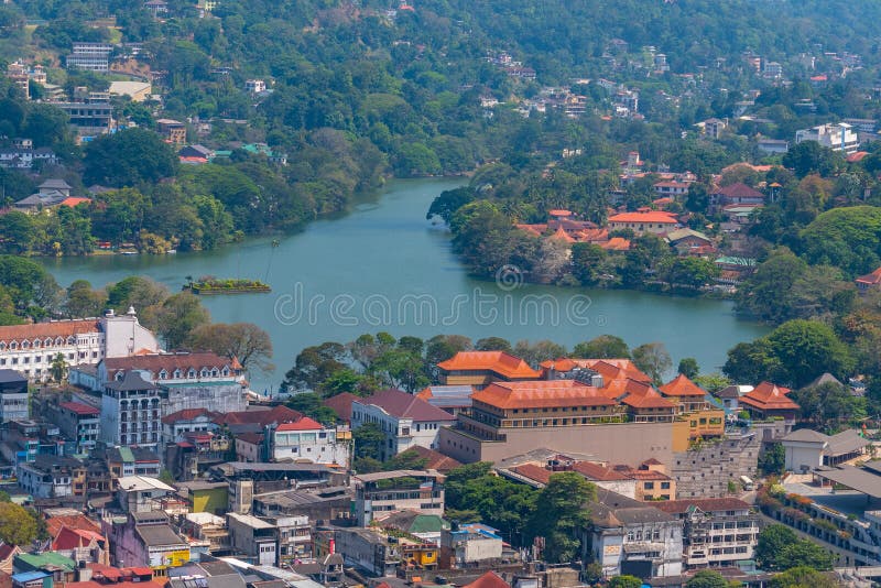 Aerial View of Kandy, Sri Lanka Stock Image - Image of travel, water ...